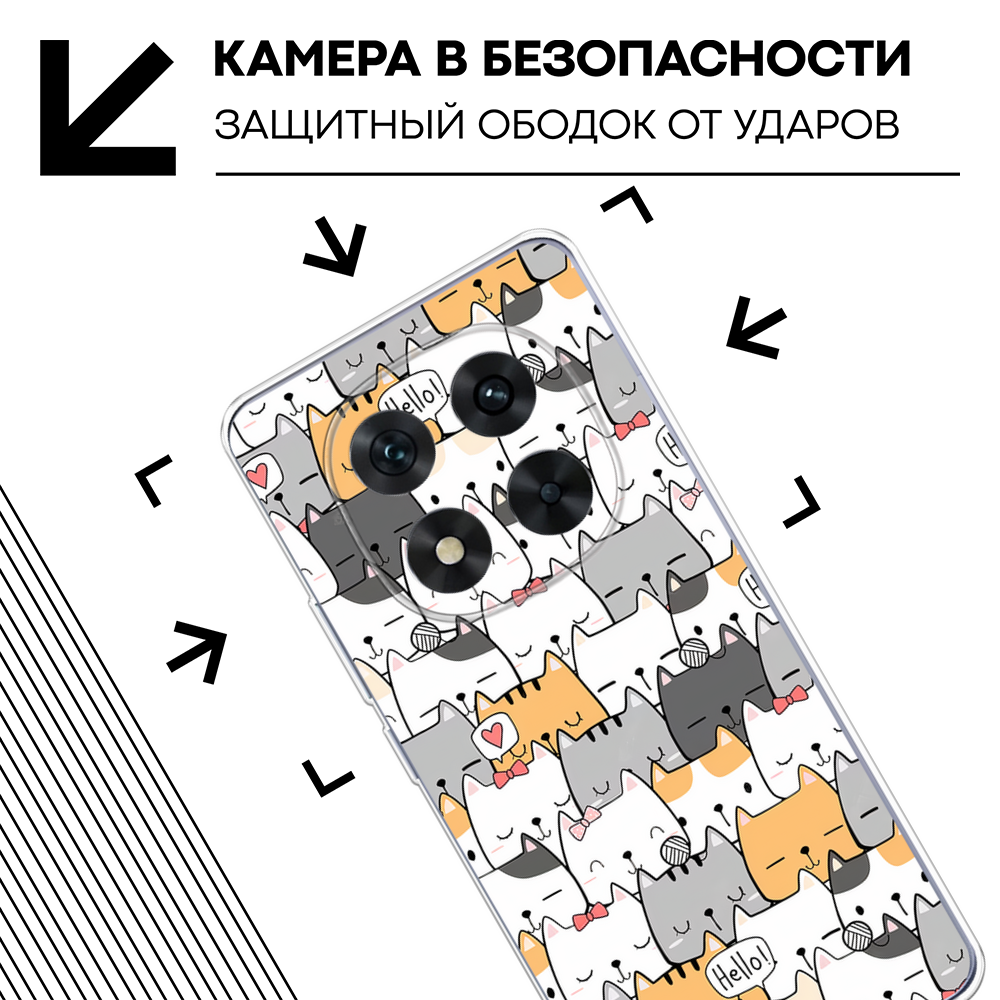 Чехол на Xiaomi Poco X7/Redmi Note 14 Pro 5G / Сяоми Поко Х7 / Редми Ноут 14 Про с принтом Милые котята