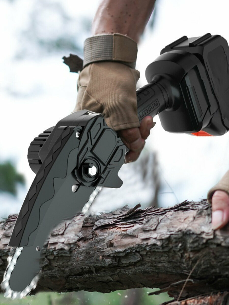 Аккумуляторная пила EGP PROever шина 15см c 2-мя цепями и 2-мя АКБ / Сабельная цепная пила с 2 АКБ и 2 цепи