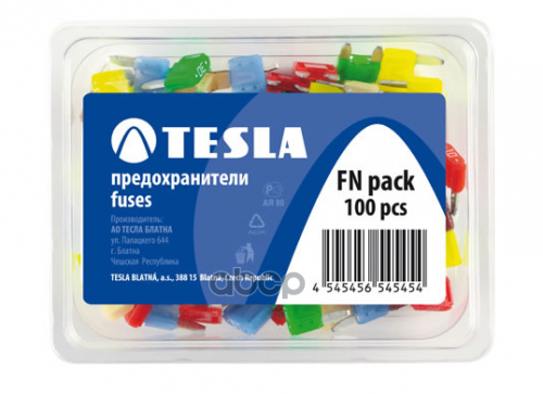 Предохранители флажковые мини 100 шт TESLA арт. fn pack