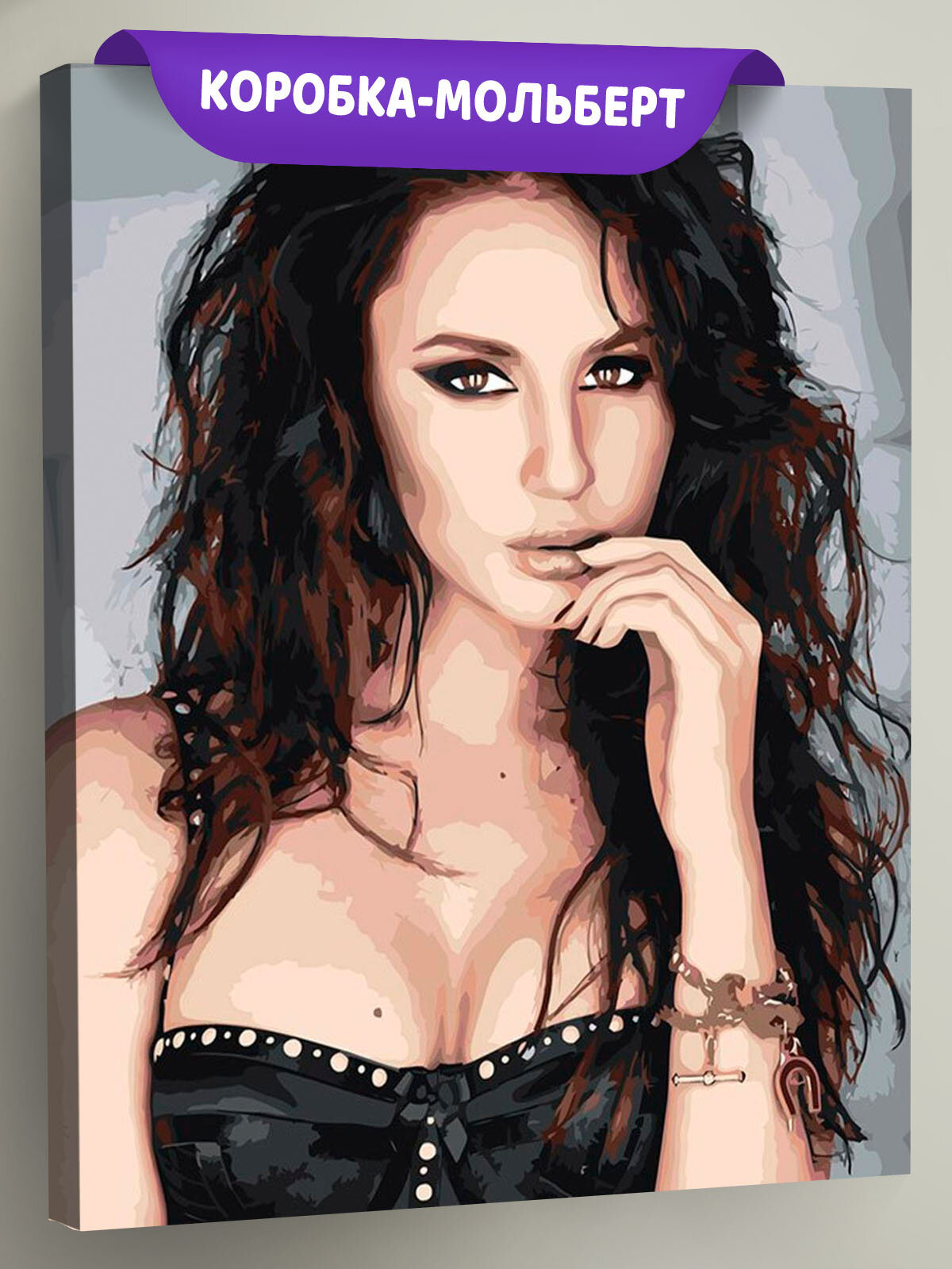 Картина по номерам на холсте с подрамником "Российская певица Анна Асти Anna Asti 6" Раскраска 40х50 см, Девушки