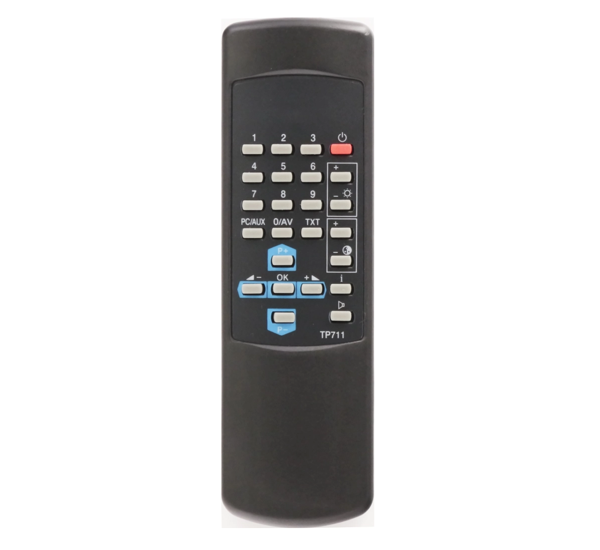 Пульт Huayu TP-711, для телевизора, Grundig, цвет чёрный, ИК-сигнал