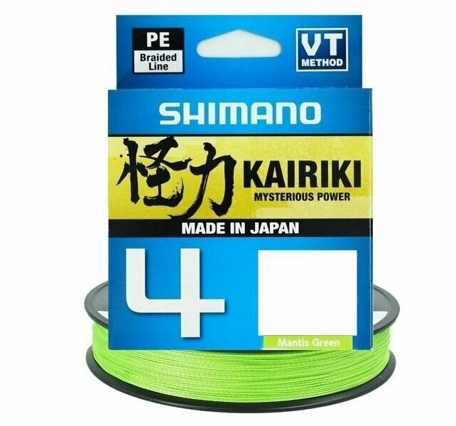 Шнур Shimano Kairiki X4 300m 0.16mm 8.1kg Green
