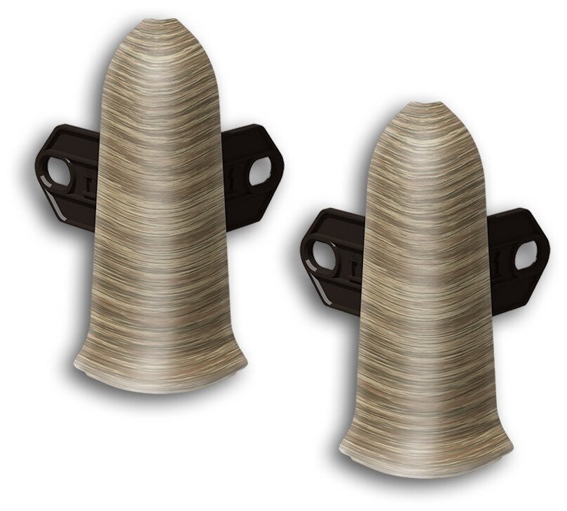 Угол наружный для плинтуса IDEAL Классик-70мм - 208 Дуб мокко, 2шт