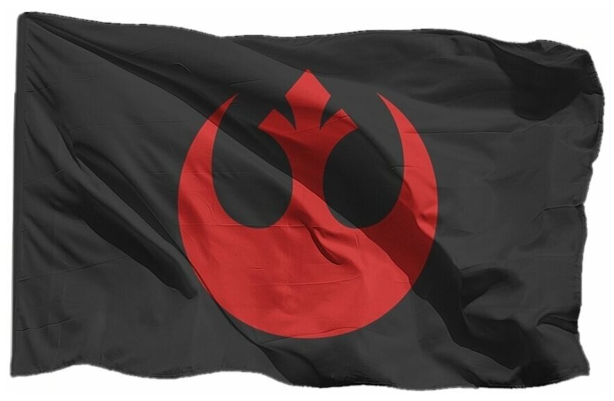 Флаг Альянса повстанцев Звёздные войны на сетке, 90х135 см - для улицы, для флагштока