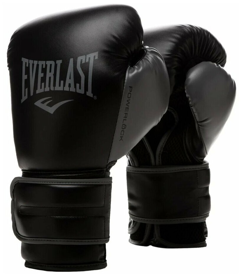Боксерские перчатки Everlast Powerlock PU 2 черные