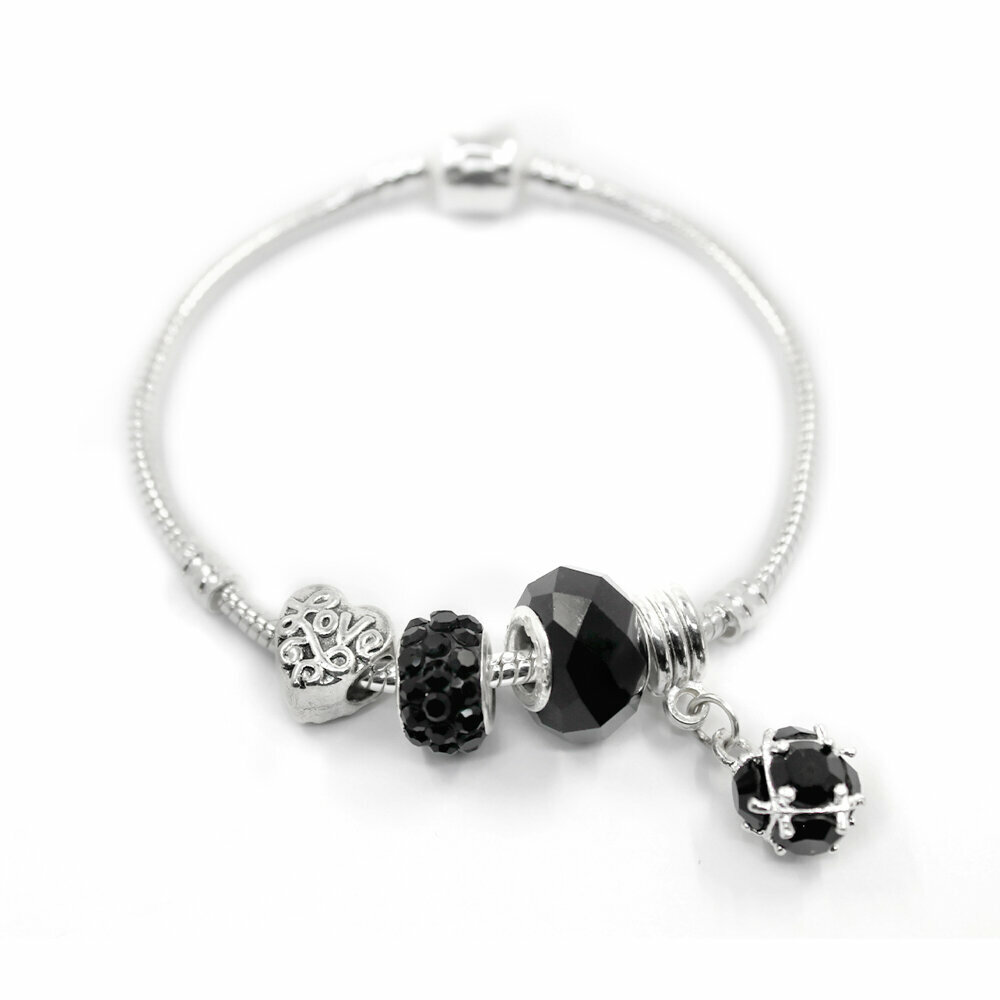 Браслет-цепочка, стразы, стекло, муранское стекло