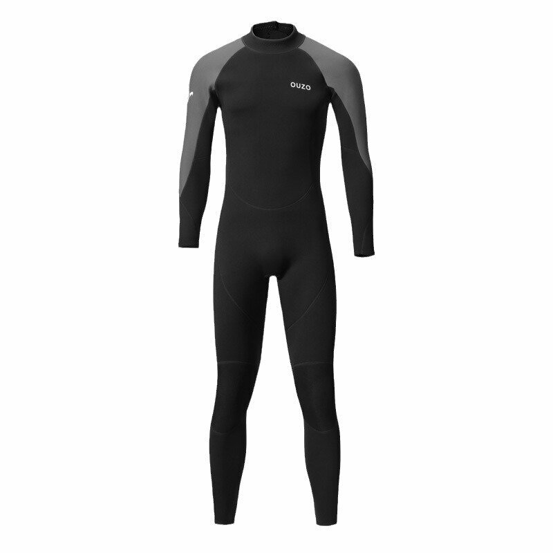 Мужской гидрокостюм с длинными рукавами толщиной 3 мм, утолщенный для тепла и защиты от холода, подходит для фридайвинга и зимнего плавания, мужской сухой костюм.
