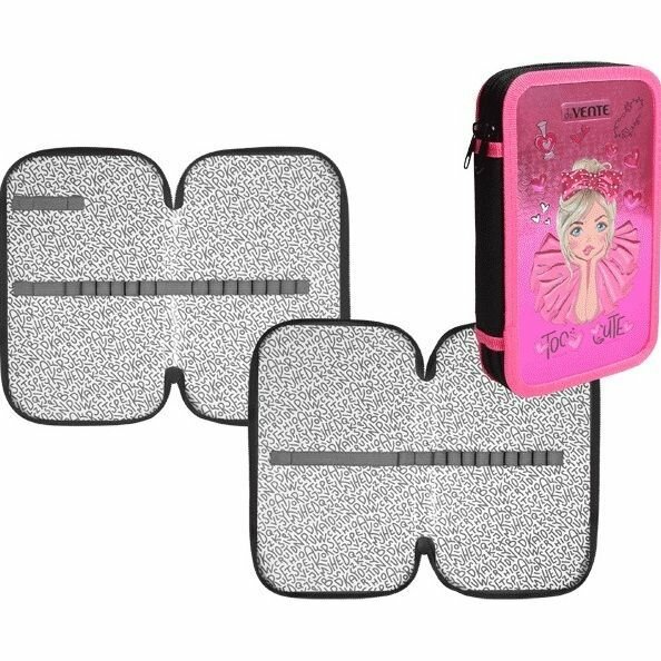 Пенал 2 отд. deVENTE. Too Cute Girl фольга для 31 предмета