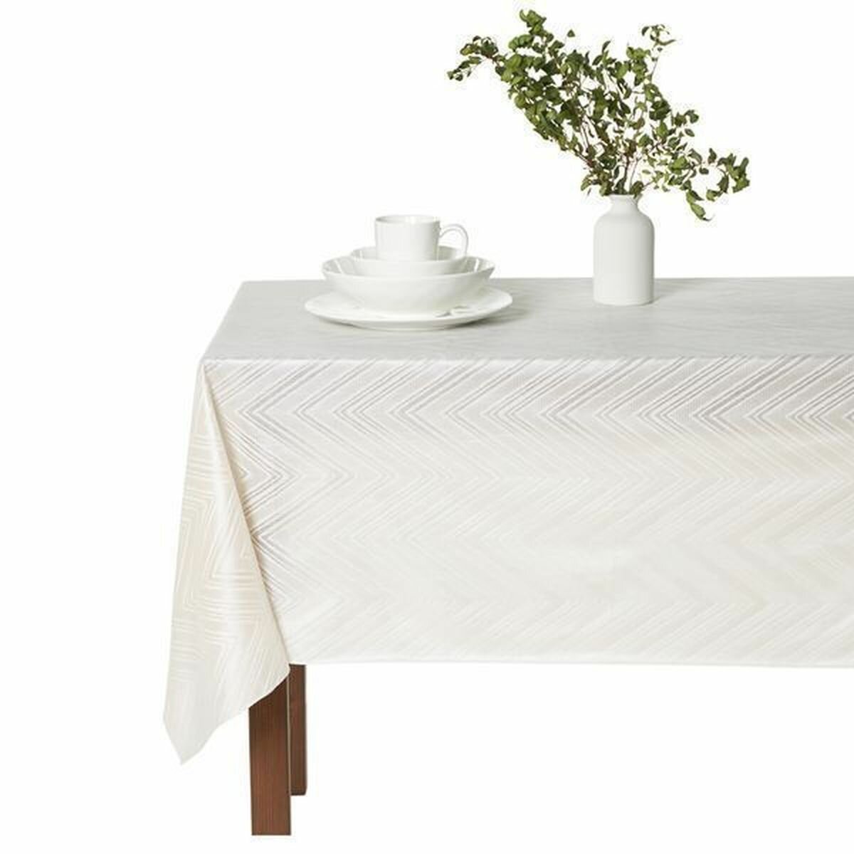 Скатерть ажурная 137*180см Милк листья ПВХ Provance