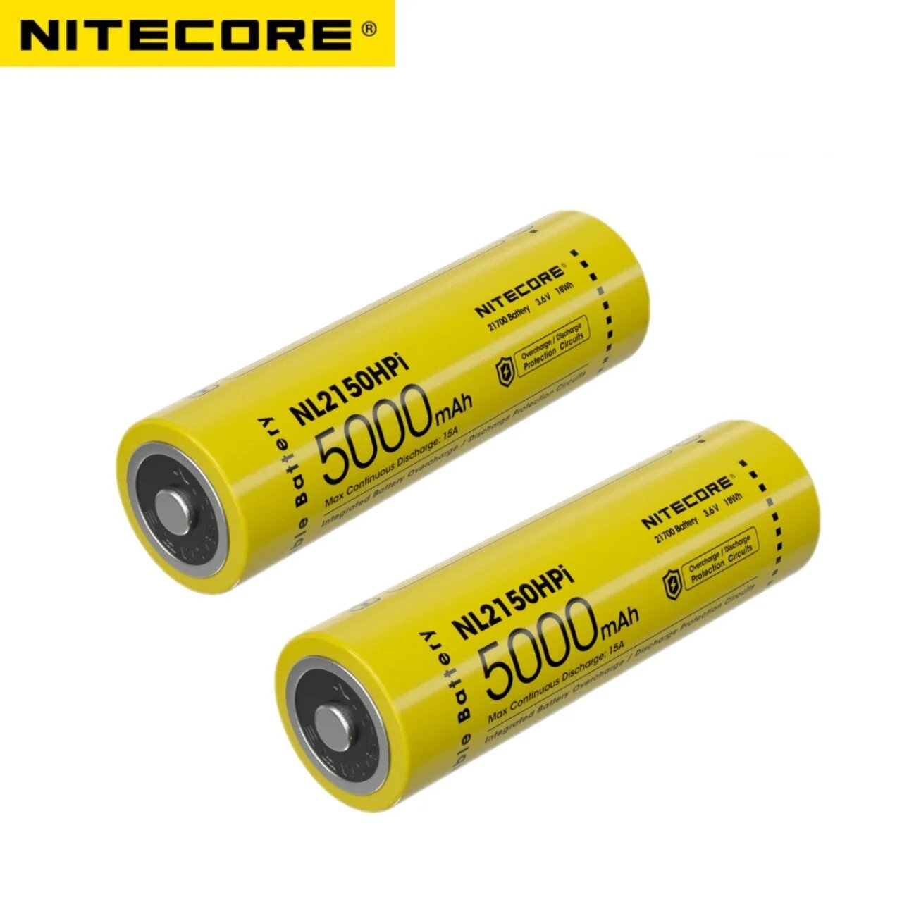 NITECORE NL2150HPi аккумулятор для фонарика 5000 мАч Светло-желтый, 2PCS