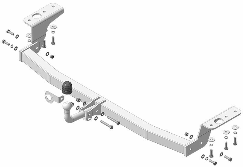 Фаркоп с электрикой Smart для Kia Carnival 2021-н. в (оцинкованный) арт. ZK102A