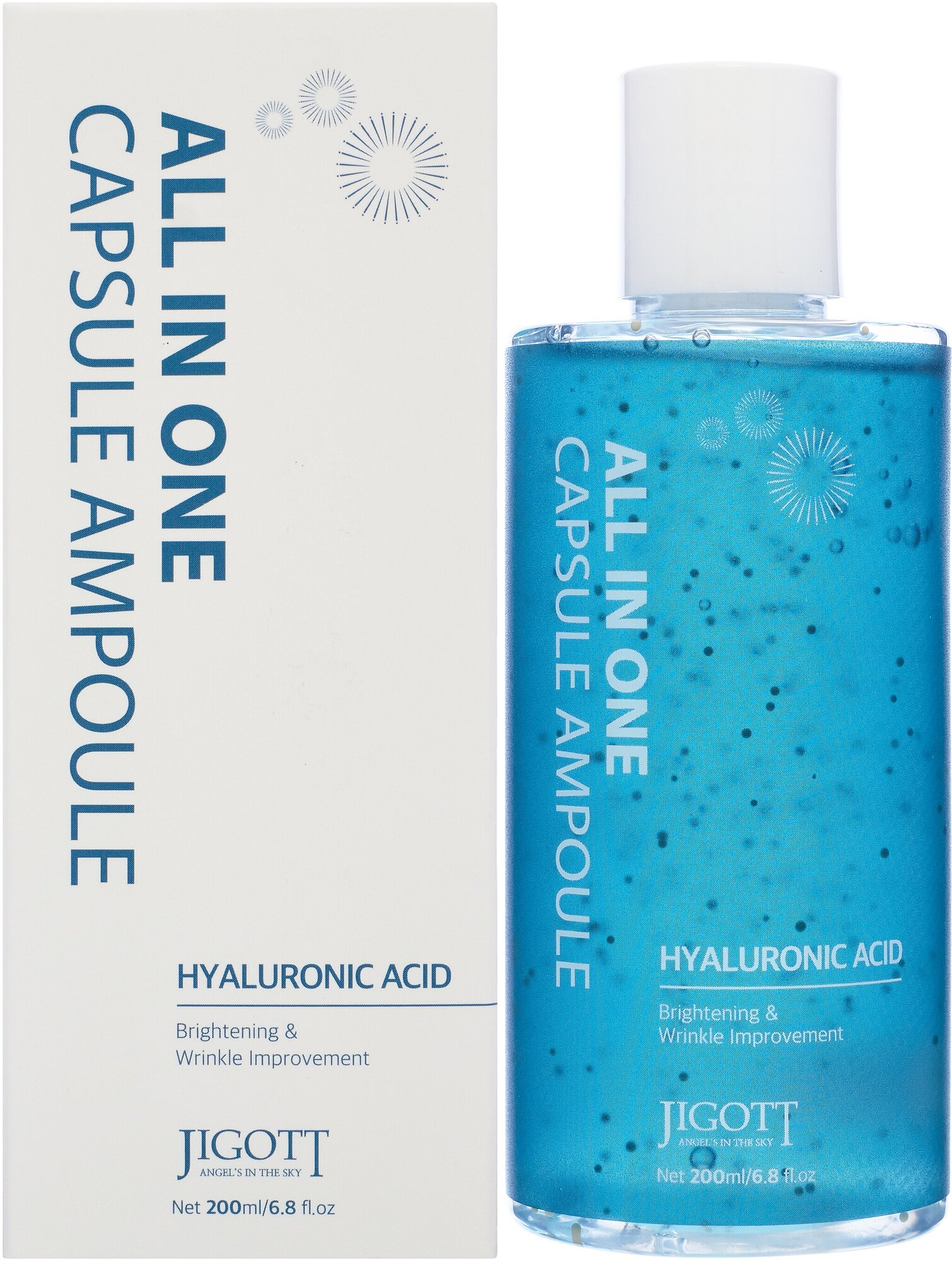 JIGOTT All-In-One Hyaluronic Acid Capsule Ampoule Мультифункциональная сыворотка для лица с гиалуроновой кислотой 200мл