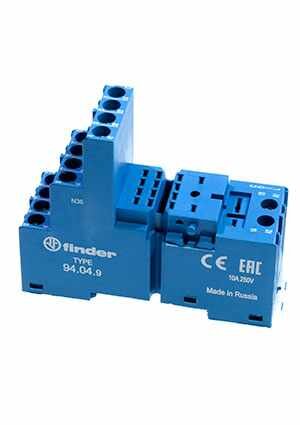 94.04.9SMA, Розетка винтовая (с зажимной клетью) для реле 55.32, 55.34, таймера 85.02, 85.04; примен