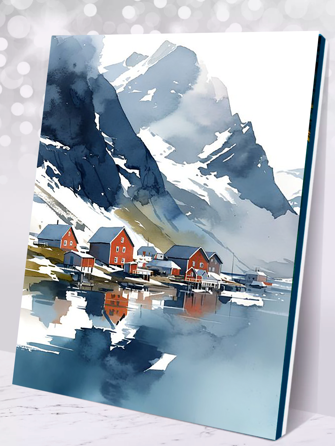 Картина по номерам "Норвежская деревня" 40х50 см, хлопковый холст на подрамнике, акрил, АртТойс