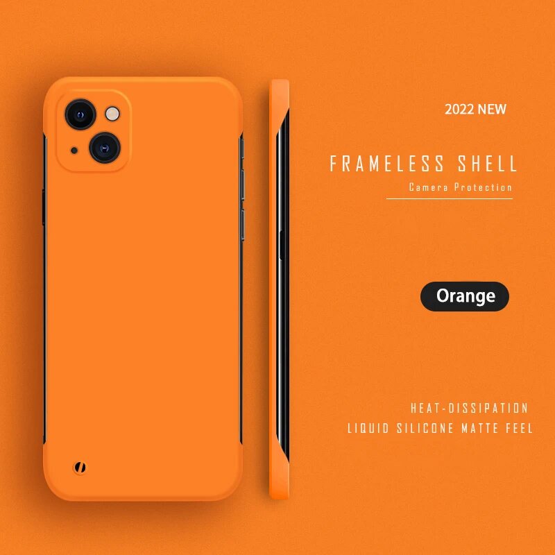 Оранжевый чехол Frameless Shell для iPhone 12 Pro Max