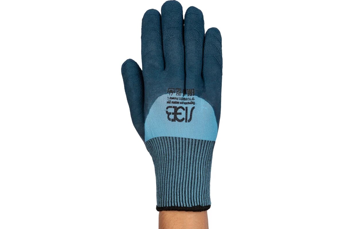 Перчатки ЛЭВ полиэфирные с покрытием вспененным латексом 3/4 утепленные 168109/6