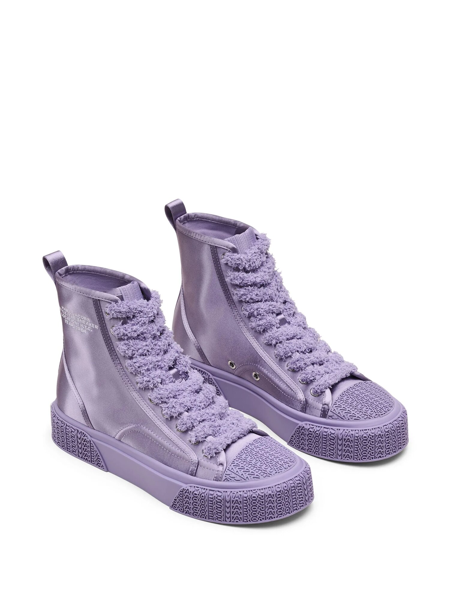 Кроссовки MARC JACOBS The Satin High Top, размер 40, фиолетовый — фото 1