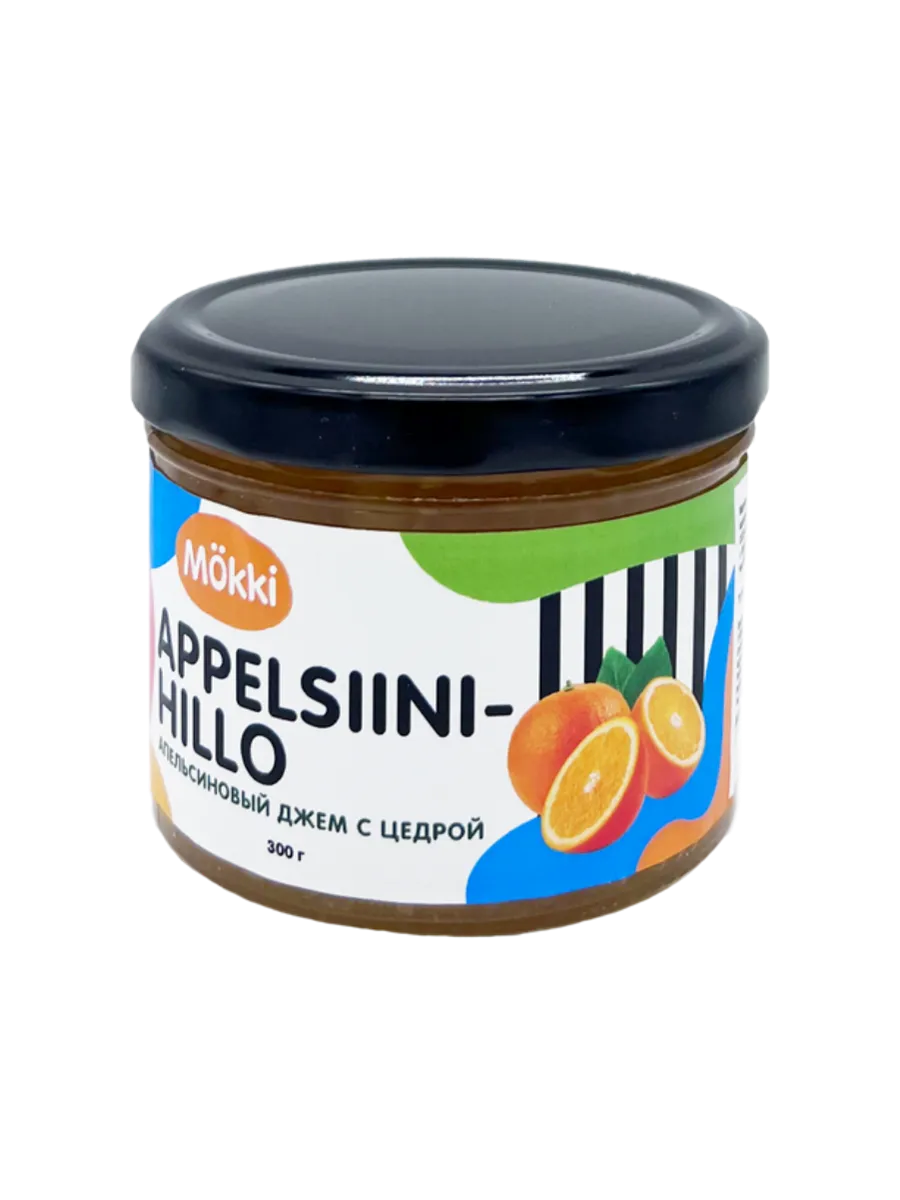 Джем Mokki, апельсиновый с цедрой, в стеклянной банке, 280 гр