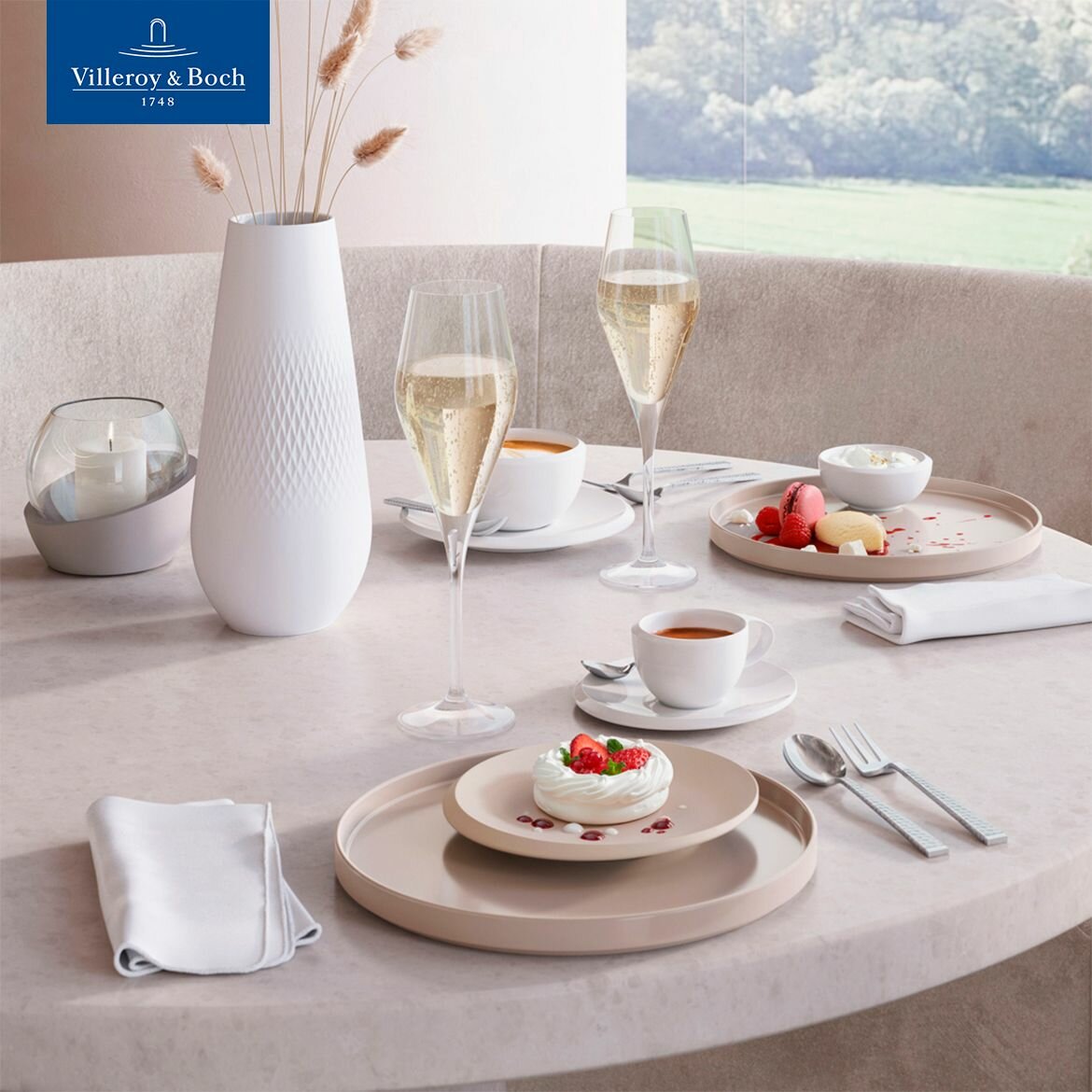 Набор бокалов для шампанского из 4-х предметов La Divina Villeroy & Boch, Фужер для шампанского 260мл, Хрустальное стекло