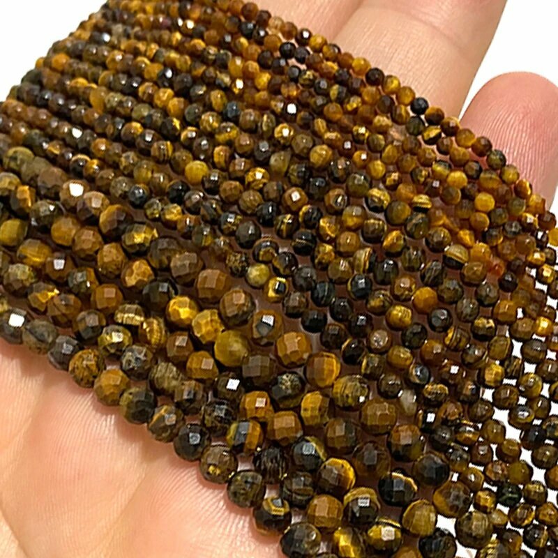 Бусины из натурального камня "Тигровый глаз" YWROLE 2 3 4 мм 2mm about 170pcs