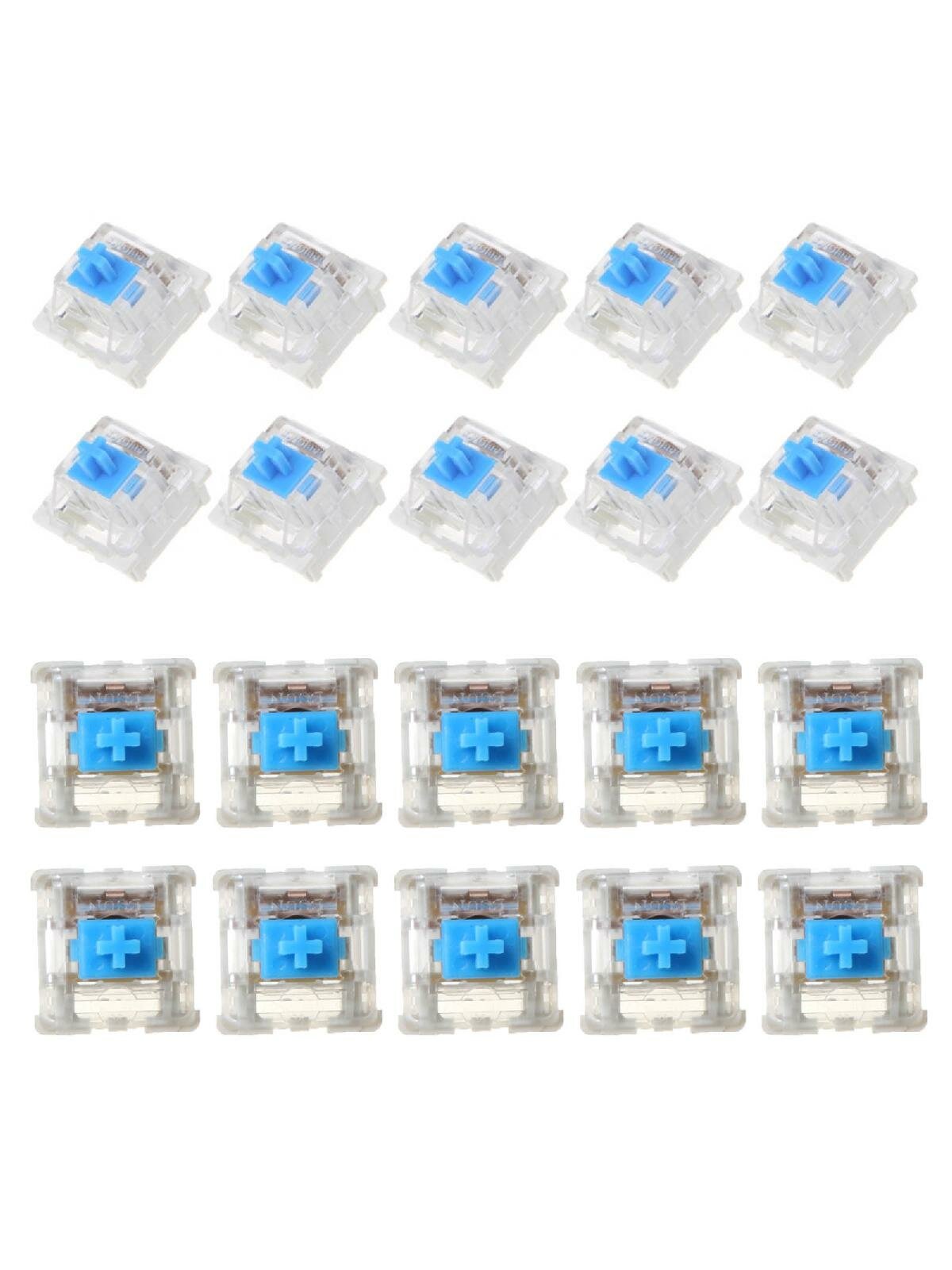 10Pcs 3 Pin Mechanical Keyboard Blue Switch for Cherry MX Keyboard Tester Kit 60g Force PCB Mounted