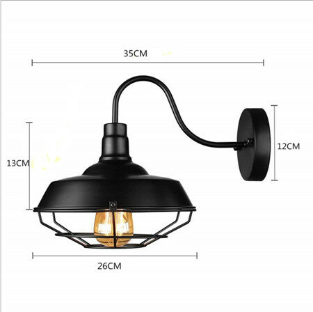 Светильник, лофт, ретро, стиль, наружный, настенный, американский, простой, кованое железо