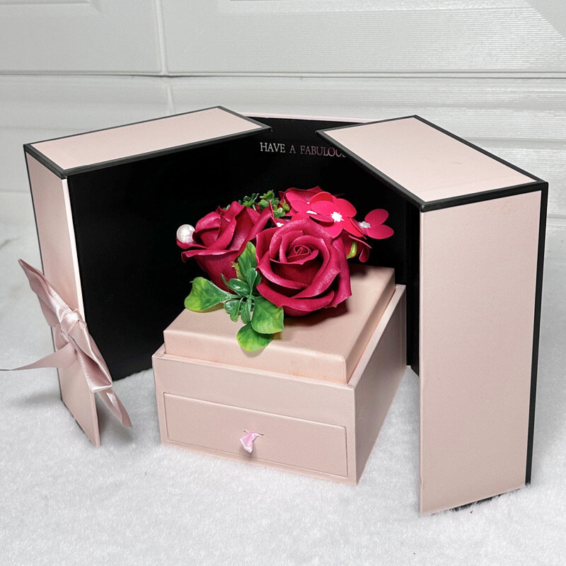 Подарочная коробка Unique Creative 520 Tanabata, для губной помады, мыльный цветок