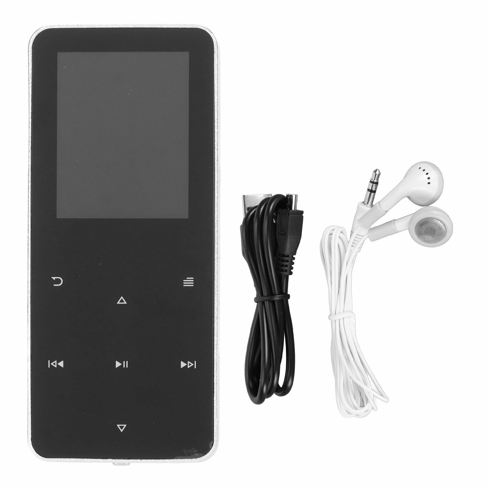 MP3-плеер Bluetooth 4.2, 1.8" цветной экран, FM-радио, 4 ГБ, серебристый