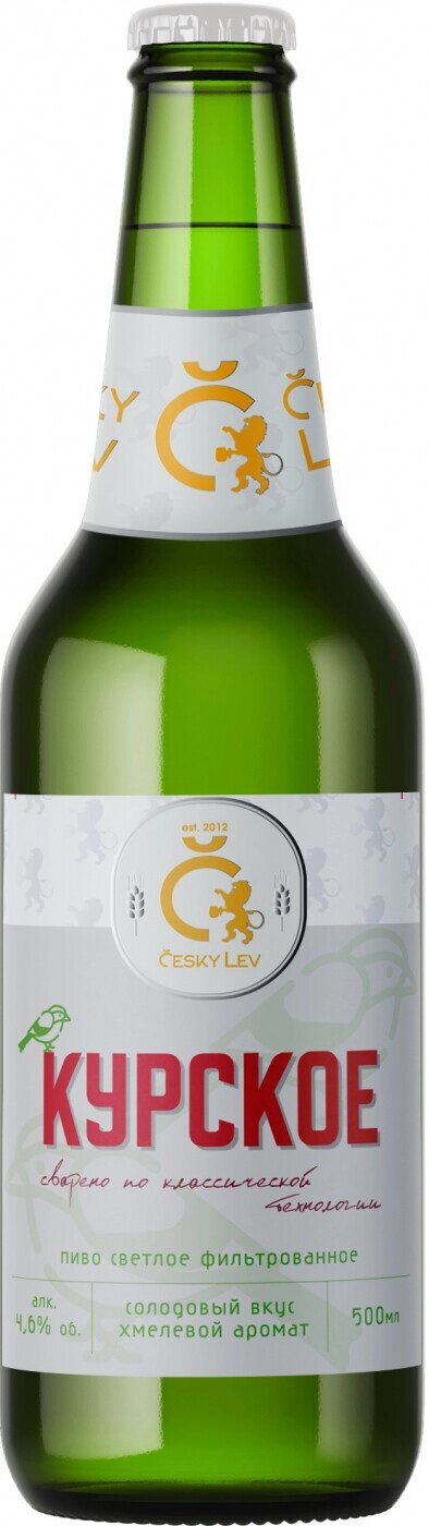 Пиво Чешский Лев, "Курское", 12 шт, 0.5 л