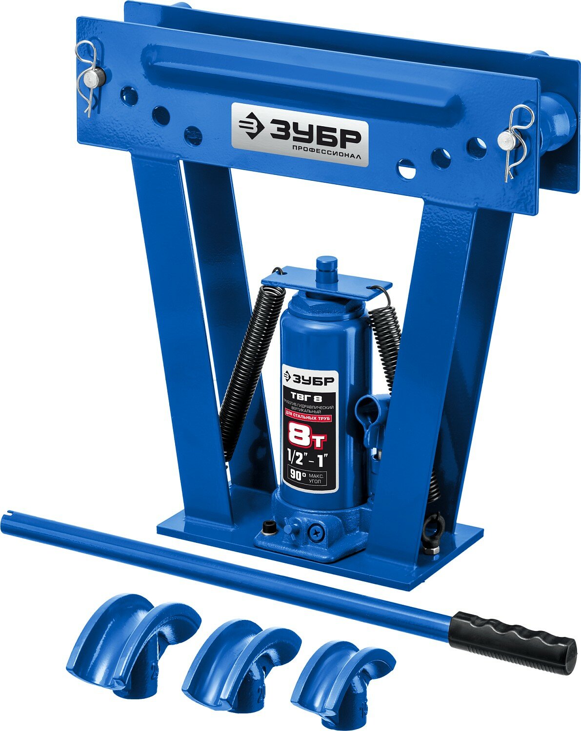 Трубогиб ЗУБР ТВГ-8, 8 т, ручной, вертикальный, гидравлический, Профессионал