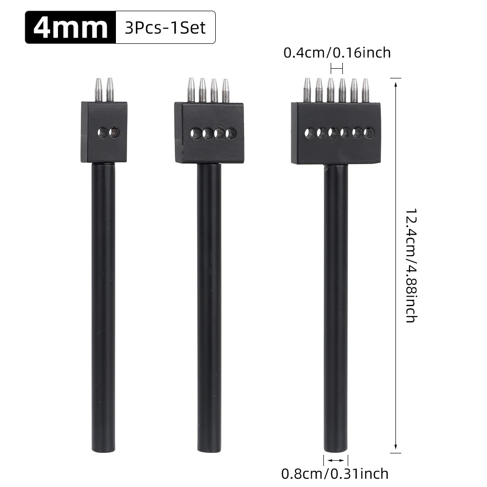 Пробойник для кожи 4mm-3pcs-1set