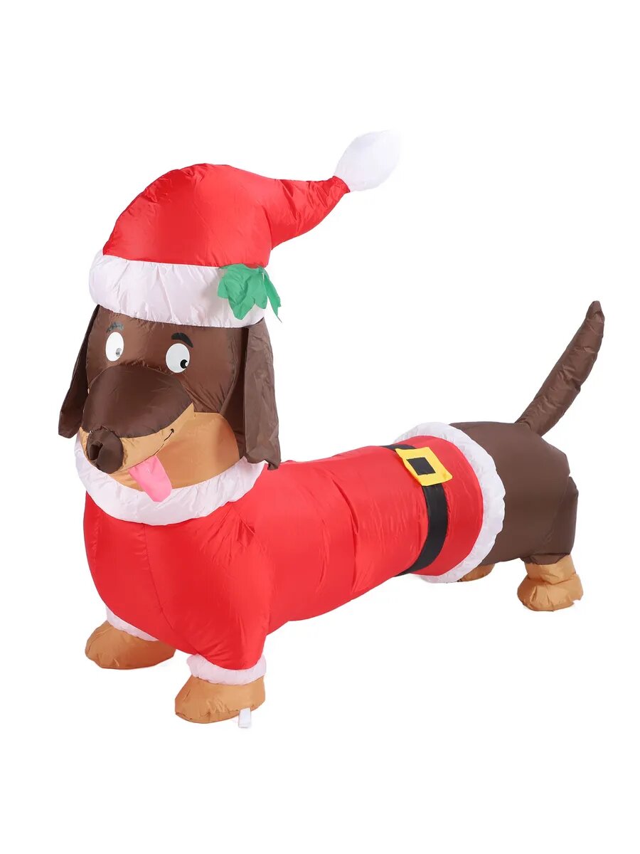 Надувная собака Weiner 1,5 метра с подсветкой, полиэфирное