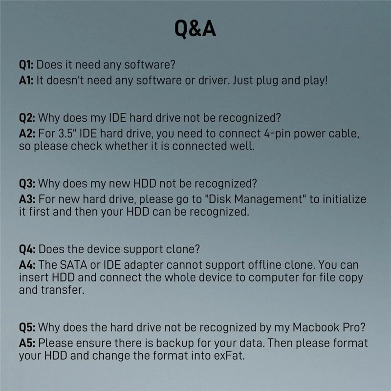 FIDECO Адаптер USB 3.0 к SATA/IDE