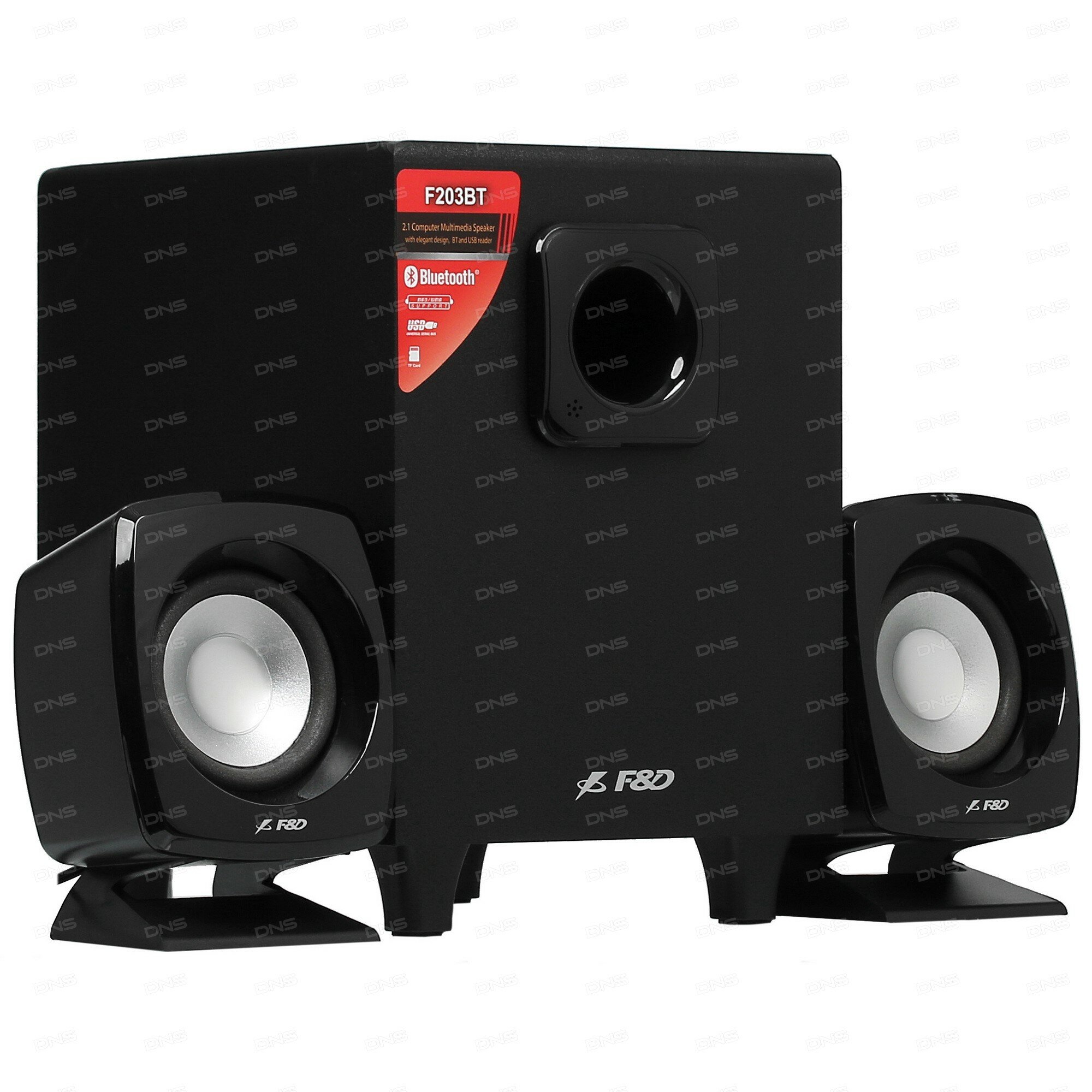 Колонки F&D F203BT черный