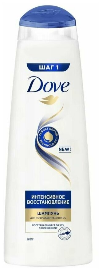 Дав Шампунь для волос Интенсивное восстановление, Hair Therapy, 380 мл