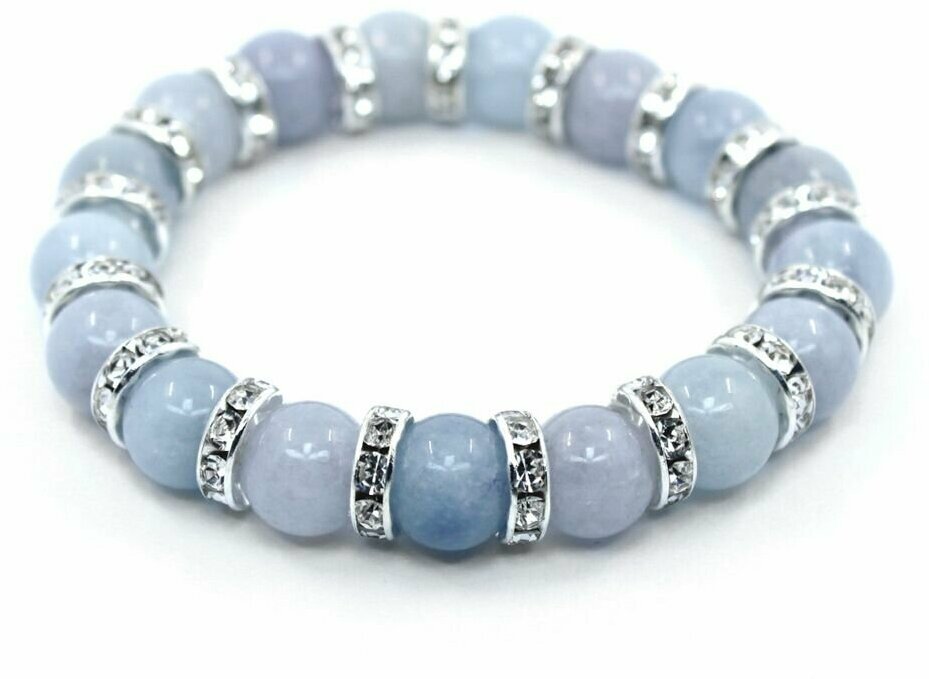 Браслет-нить, аквамарин