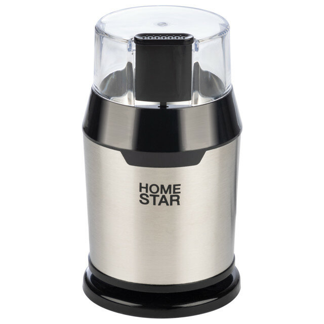Кофемолка HOMESTAR HS-2036, 200 Вт, вместимость 50 г, ножевая, черный/серебристый