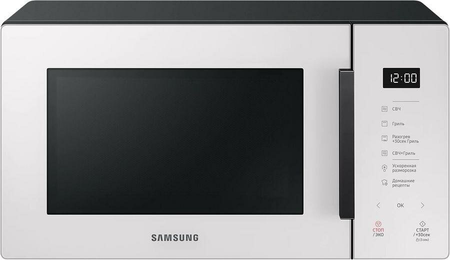 Микроволновая Печь Samsung MG23T5018AE/BW 23л. 800Вт, белый/черный