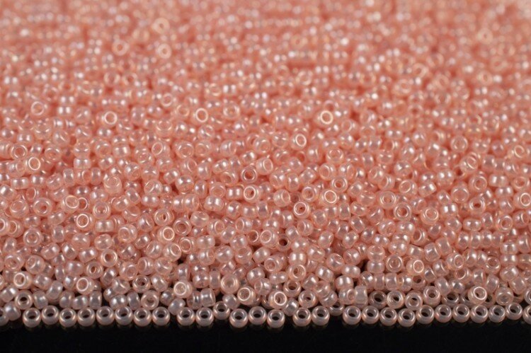 Бисер японский MIYUKI круглый 15/0 #0519 розовый жемчуг, цейлон, 10 грамм