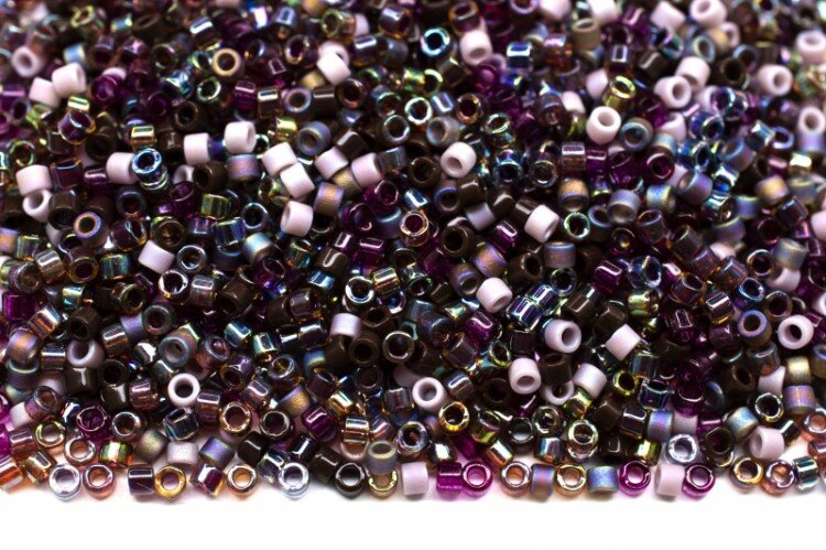Бисер японский MIYUKI Delica цилиндр 11/0 DB-MIX18 виноградник, микс Vineyard, 5 грамм