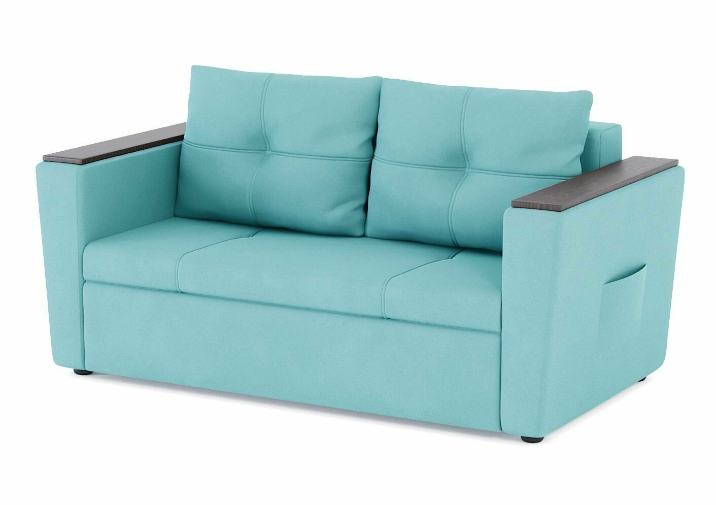 Диван-кровать Дубай Майами еврокнижка, велюр Зара Азур 48