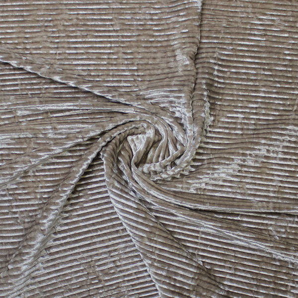 Ткань для шитья Ткани-100, бархат, плательная, бежевый, ворсовая, 100x140 см