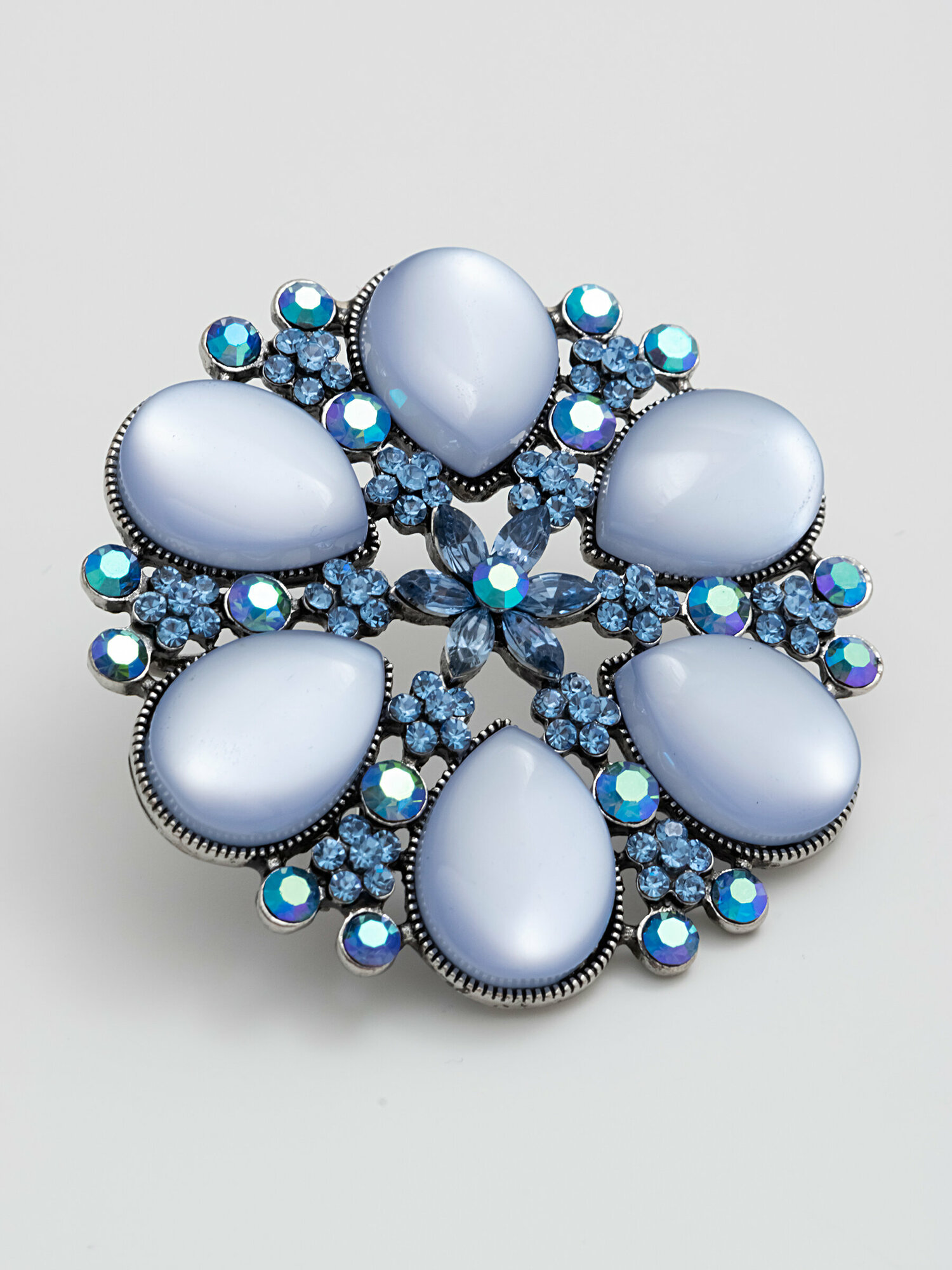 Брошь, кошачий глаз синтетический