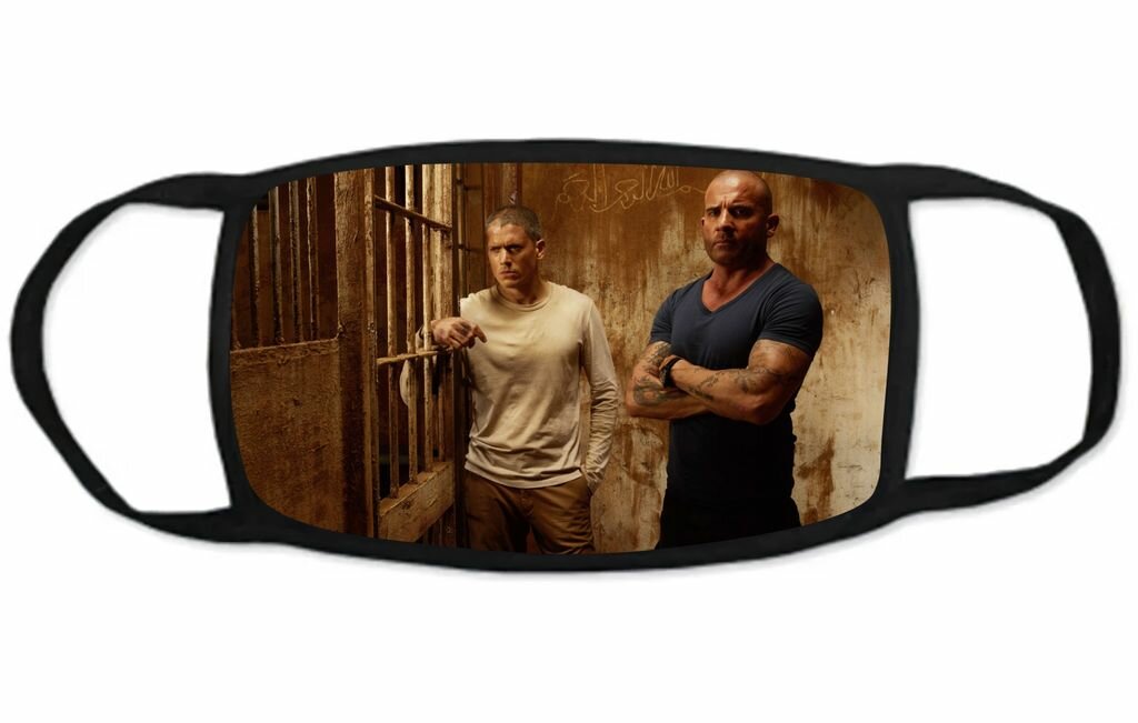 Маска защитная тканевая на лицо Побег, Prison Break №5, Детская - 18 на 10 см