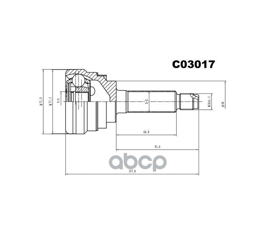 ШРУС внешний передний Sangsin brake арт. C03017