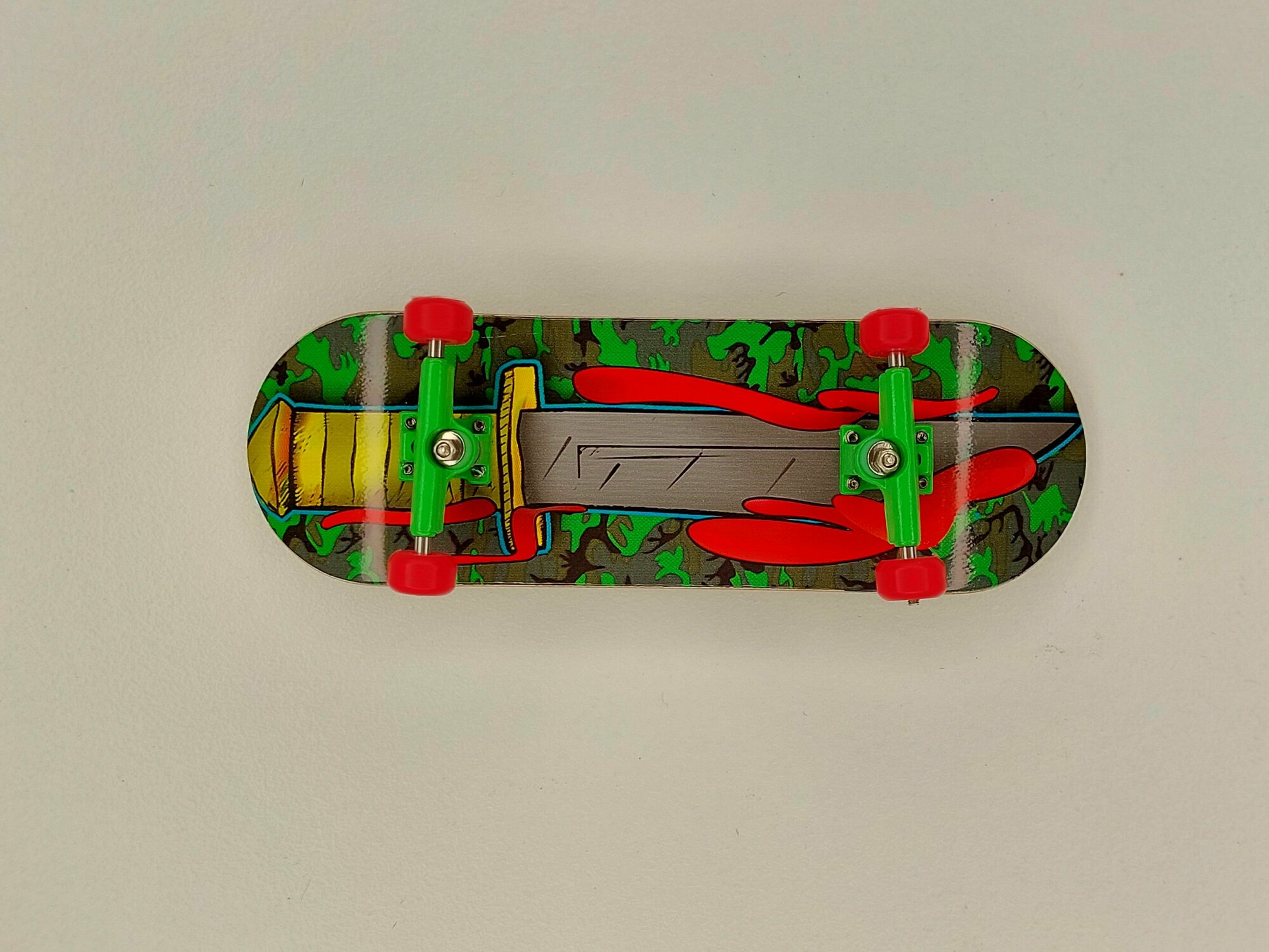 Anti-Once / СкейтГо / Фингерборд, профессиональный fingerboard Anti-Once Deck 32 mm, пальчиковый скейтборд 18