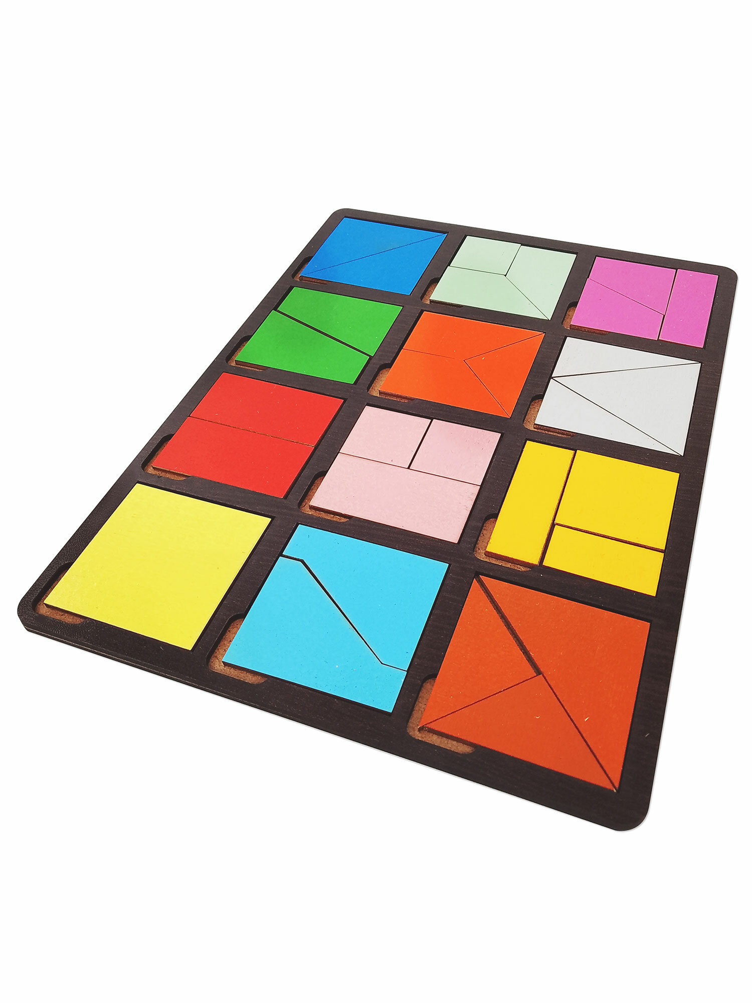 Развивающая доска Сложи квадрат 1 уровень сложности арт.8431 /32