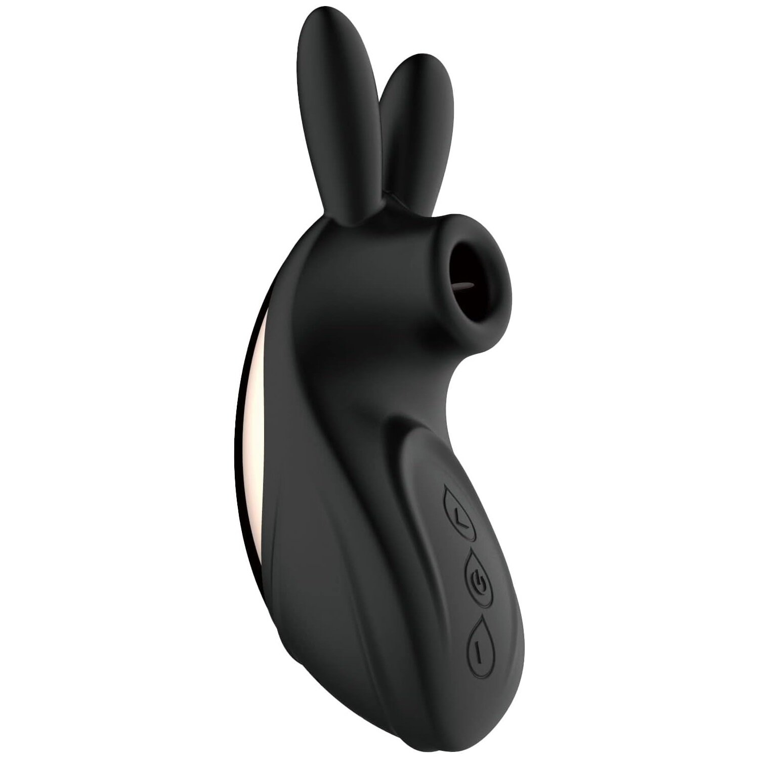 Вакуумный вибратор кролик CatPunch N BUNNY BLACK, С язычком для куннилингуса