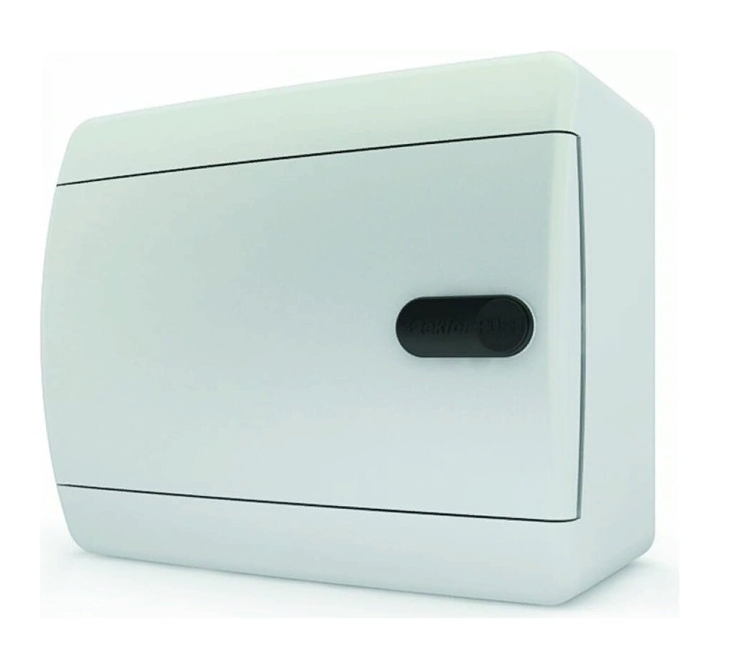 Коробка TEKFOR бокс накладной с белой дверью на 6 модулей UIC-KP13-N-06-41-K01