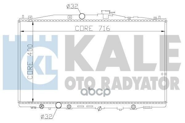 Радиатор охлаждения для а/м Honda Accord (02-) 2.4i AT паяный KALE арт. 341955